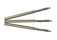 China Stainless Steel Miniature Worm Drive Shaft 6 Teeth Spur Gear Shaft 3.0 Module for sale