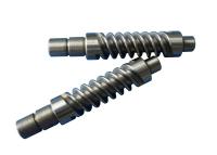 China Stainless Steel Miniature Worm Drive Shaft 6 Teeth Spur Gear Shaft 3.0 Module for sale