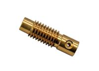 China 2 Teeth Small Brass Worm Gear 12.6mm Outside Diameter  RoHS Certification for sale