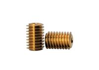 China Brass Worm Gear Small Brass Spur Gears 1 Lead 0.5 High Wear Resistance for sale