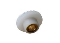 China Plastic POM Miniature Spur Gears Brass Insert 56T 0.4M 20PA AGMA 7 for sale