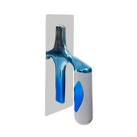 China Stainless Steel Trowel 200mm 240mm Round Corner Edging Soft Rubber Handle for sale