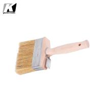 China Wear Resistant Flat Paint Brush 100x30mm Natural Bristle Beech Handle Reusable for sale