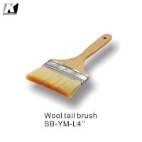 China Natural Bristle Paint Brush 4in Multicolor Wool Hair Wood Handle Wall Painting for sale