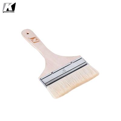 China 5 Inch Natural Bristle Flat Chip Paint Brush for Oil Based Stains and Adhesives for sale