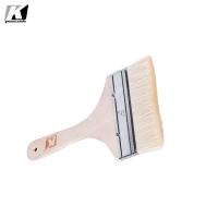 China 5 Inch Natural Bristle Flat Chip Paint Brush for Oil Based Stains and Adhesives for sale