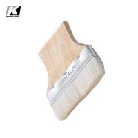 China Pure Bristle Flat Paint Brush 6 Inch Beaver Tail Staining Brush for Interior Exterior Painting for sale