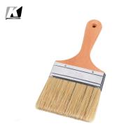 China Rubber Wall Bristle Paint Brushes 4 Inch Wood Handle for Home Decoration Painting for sale