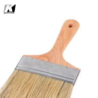 China 5 inch Bristle Paint Brush Wood Handle Wool Hair for House Wall Painting for sale