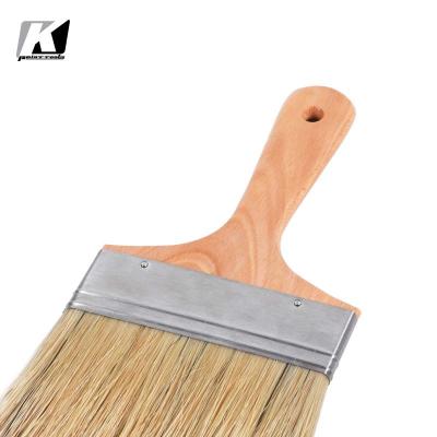 China 5 inch Bristle Paint Brush Wood Handle Wool Hair for House Wall Painting for sale