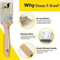 China 5 inch Bristle Paint Brush Wood Handle Wool Hair for House Wall Painting for sale