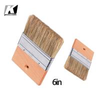 China K Brand 6 Inch White Bristle Paint Brush for Interior Exterior Walls 52mm Length for sale