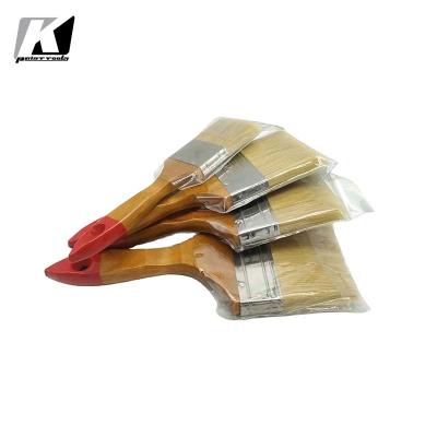 China OBM Professional Bristle Paint Brushes for Walls Synthetic Fiber Ultralight 4IN Wood Handle for sale