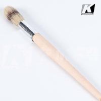 China Natural Bristle Paint Brushes Set 2in 3in 4in Round Shed Resistant Wood Handle for Wall Stencil Art for sale