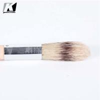 China Natural Bristle Paint Brushes Set 2in 3in 4in Round Shed Resistant Wood Handle for Wall Stencil Art for sale