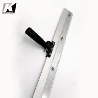China SS304 Notched Floor Squeegee 600mm Aluminum Alloy Epoxy Coating Self Leveling Tool for sale