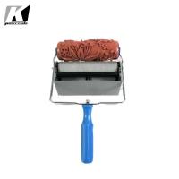China 6 Inch Patterned Paint Roller Double Decorative Wall Texture Tool Soft Rubber for sale