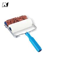 China 6inch Stainless Steel Double Color Pattern Roller Handle for Wall Paint Applicator for sale