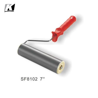 China 7 Inch Black Pattern Paint Roller PU Non Woven for Wall Texture Decoration for sale