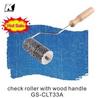 China Mohair Decorative Patterned Paint Roller Multipurpose With Wood Handle for sale