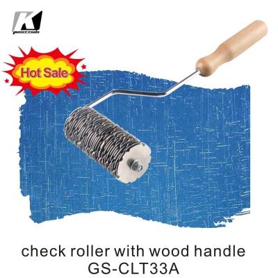China Mohair Decorative Patterned Paint Roller Multipurpose With Wood Handle for sale
