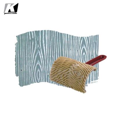 China Anti Erosion 10cm Wood Grain Roller Tool Rubber Faux Finish for Wall Decoration for sale