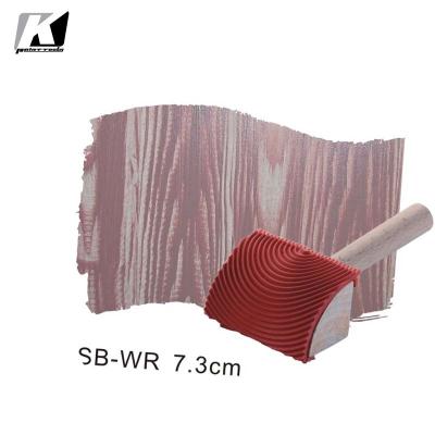 China 2.5 Inch Wood Grain Painting Tool Brush Anti Erosion Rubber Decoration for sale