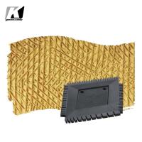 China Reusable Square Wood Graining Comb 4-Sided Plastic Paint Scraper Tool for DIY Wall Decoration for sale