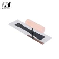 China Silver Polished Stainless Steel Trowel 304 with Wooden Handle for Venetian Plaster for sale