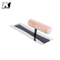 China Stainless Steel Finishing Trowel 240mm Plastering Tool Wood Handle for sale