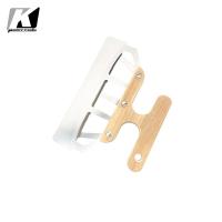China Flexible Stainless Steel Finishing Trowel 8in Blade Wood Handle for Wall Plastering for sale