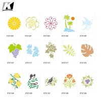 China PET Wall Texture Stencil 207x270x0.4mm for Painting Multiscene DIY for sale