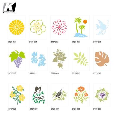 China PET Wall Texture Stencil 207x270x0.4mm for Painting Multiscene DIY for sale