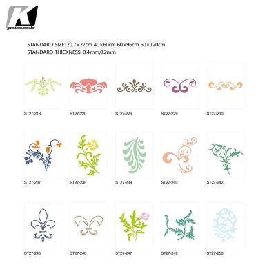 China PET Reusable Wall Texture Design Stencil , Adhesive Decorating Stencils For Walls for sale