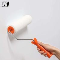 China 9 Inch High Density Fabric Paint Roller 10mm Nap Lightweight Synthetic Fiber for All Paints for sale