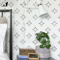 China Reusable PET Wall Stencil for Painting Durable Multiscene 1in Bristle for sale