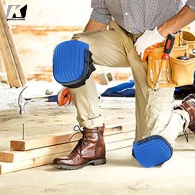 China Green PU Knee Pads for Epoxy Self-Leveling Flooring with Gel Core 2 Straps for sale