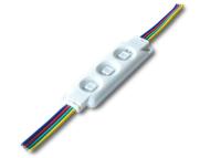 China SMD5050 RGB 3leds waterprrof injection led module DC12V for display light box for sale