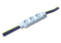 China SMD5050 RGB 3leds waterprrof injection led module DC12V for display light box for sale