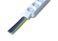 China SMD5050 RGB 3leds waterprrof injection led module DC12V for display light box for sale