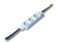 China SMD5050 RGB 3leds waterprrof injection led module DC12V for display light box for sale