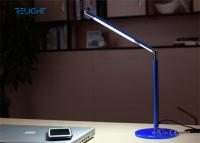 China Tempered Toughened Glass Alloy LED Desk Lamp Dimmable and Foldable USB Charging Port Long Lifespan for sale