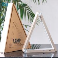 China Bedroom Reading 150lm Triangle Desk LED Night Lamp With Wireless Charger for sale
