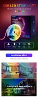 China SPI Control Flexible LED Strip Lights SMD5050 Smart Wifi RGB LED Neon Flex Kit for sale