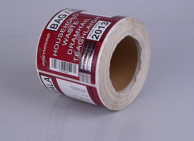 China Custom printed adhesive paper silver stamping barcode series code household waste tracking labels for sale
