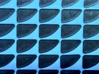 China PTFE Mouse Skates with Slightly Curved Edge and Printed Protective Film for sale