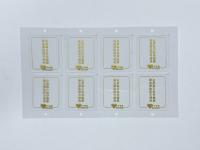 China Custom Printed Transparent PET Screen Protective Film with Gold Chinese Text, 8-Up Peel-Off Protective Sticker for Small Electronic Devices for sale