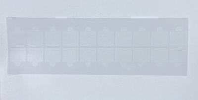 China Custom Die-Cut Clear PET Protective Film with Tabs, 20-Up Peel-Off Transparent Protective Stickers for Electronic Components for sale