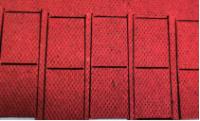 China 0.25mm Die Cut Mylar Wood Pulp Cotton Fiber Paper Insulation Red Rigid Shape for sale