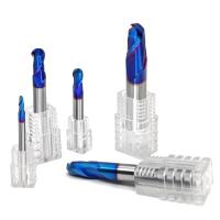 China HRC 40 To 68 Tungsten Carbide Ball Nose End Mills Cutters Set ISO for sale